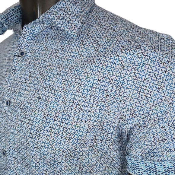 Robert Graham | Shirts | Robert Graham Shortsleeve Button Down Color Bl ...